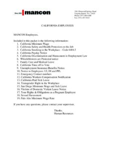 CALIFORNIA - MANCON, LLC